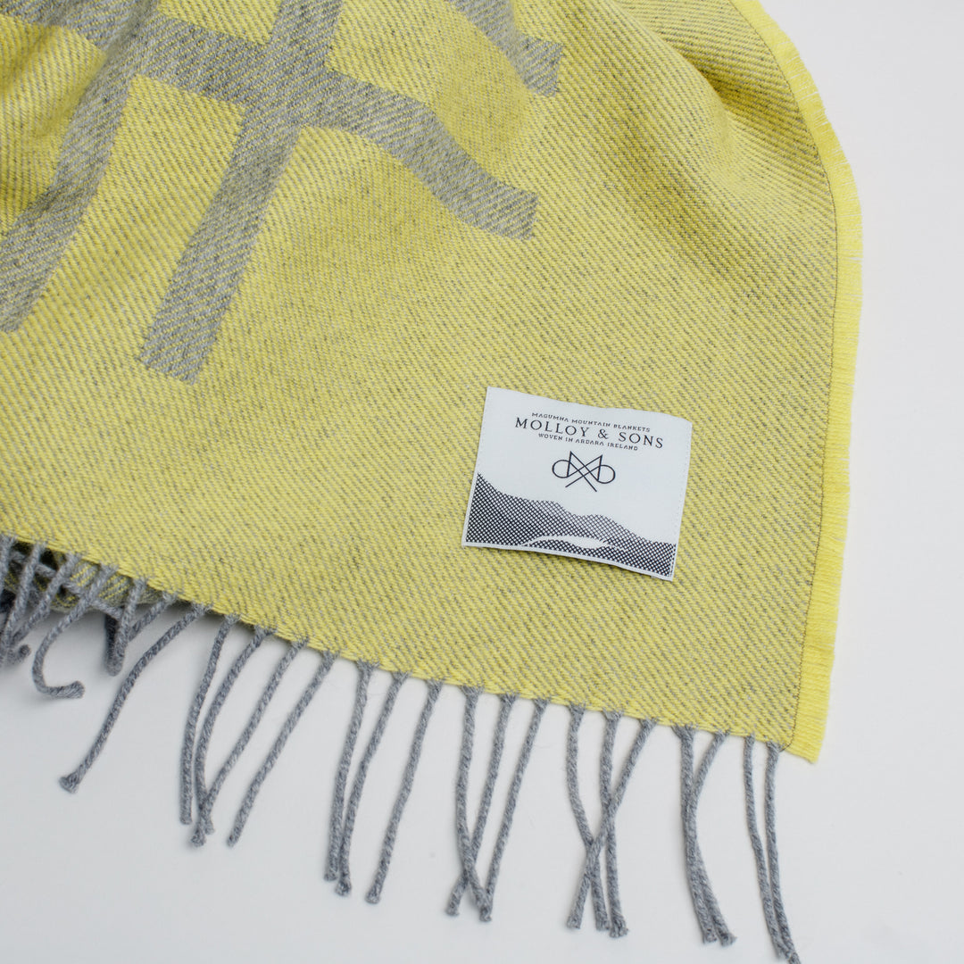 Yellow Crosshatch Throw – Molloy & Sons
